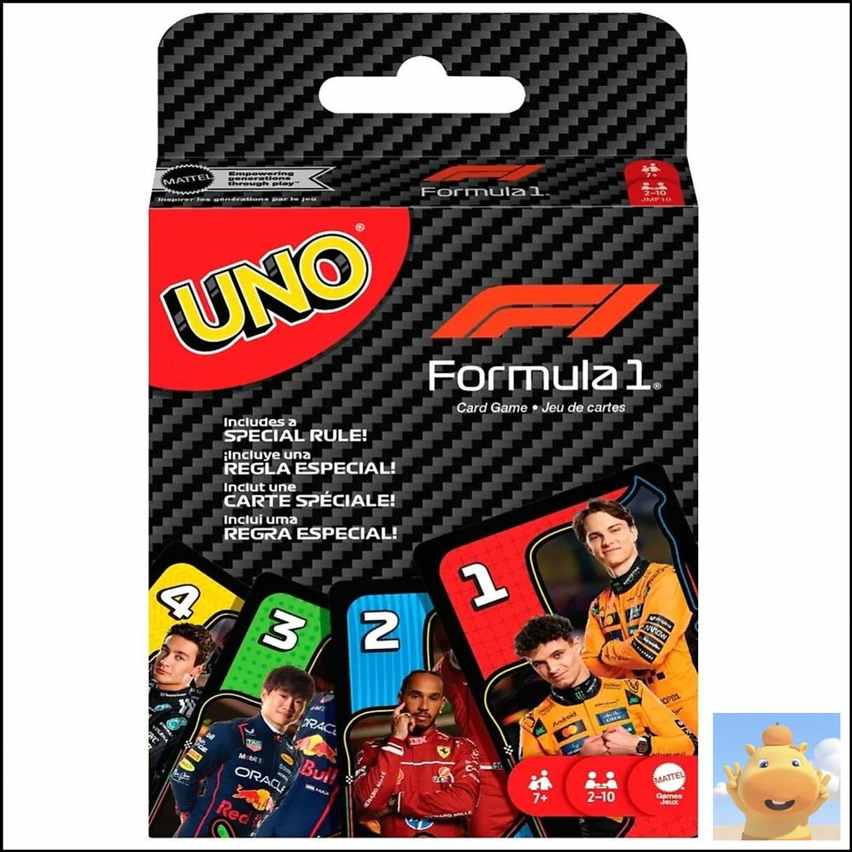 Mattel Games Uno Formula 1 - Настольная карточная игра Формула 1 JMF10