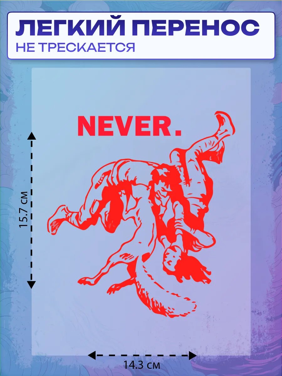 Термонаклейка never. — фото 1