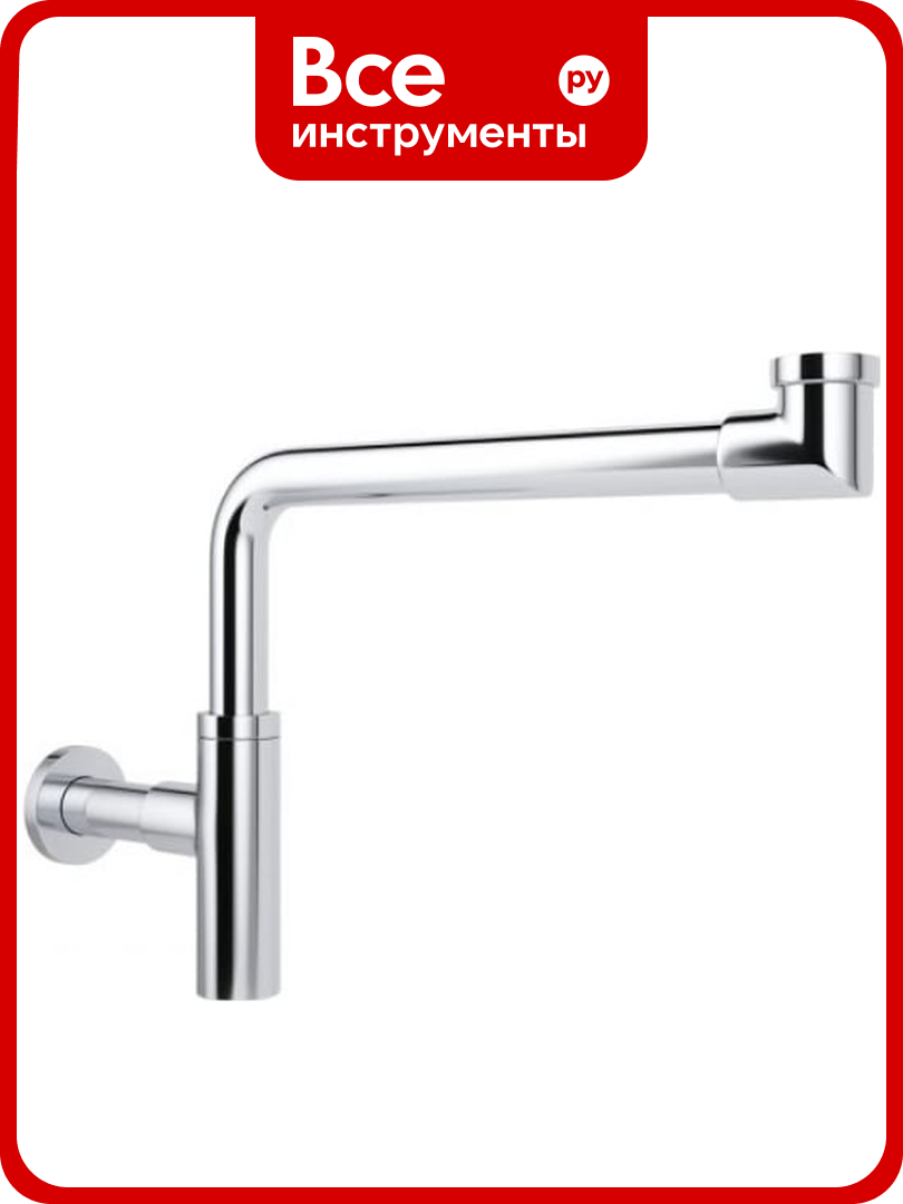 Металлический латунный сифон Wellsee Drainage System 182124000 с высотой регулировки, хром, для умывальника