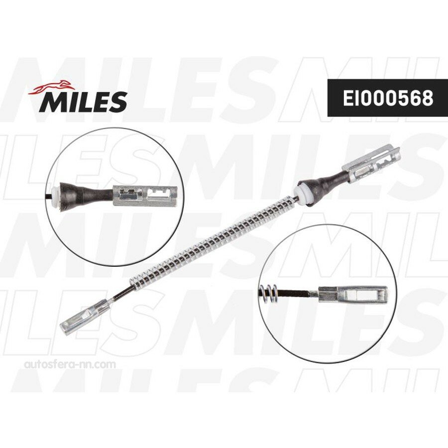 MILES EI000568 Трос ручного тормоза OPEL VECTRA B 1.6 95-03 210мм зад.