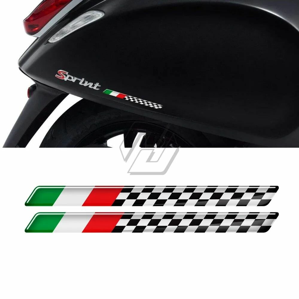 Наклейка 3D на бак мотоцикла с флагом Италии для Aprilia Ducati Honda Suzuki Kawasaki Yamaha Piaggio Vespa, гоночный защитный стикер на топливный бак