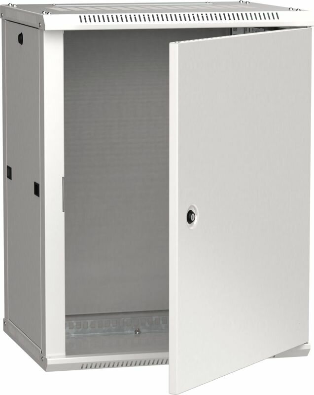 Шкаф 19 дюйм LINEA W 12U 600х450мм настен. метал. дверь RAL7035 ITK LWR3-12U64-MF