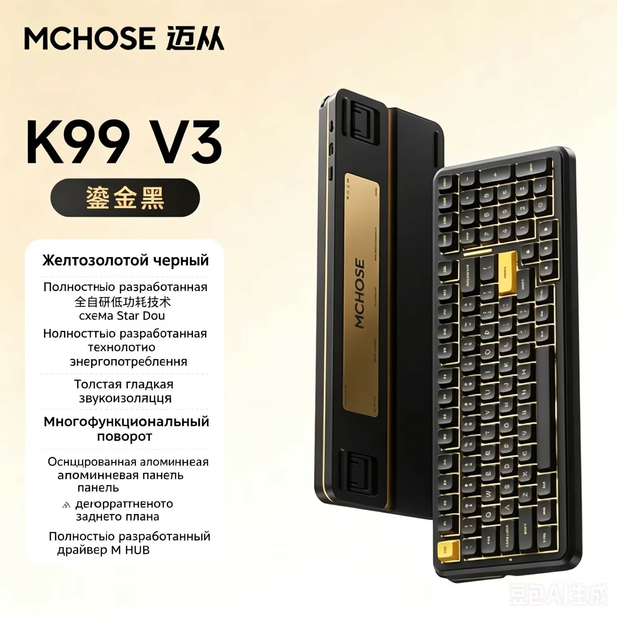 MCHOSE K99 V3 Кастомная механическая клавиатура, беспроводная, Bluetooth три режима, игровая, эспорт,