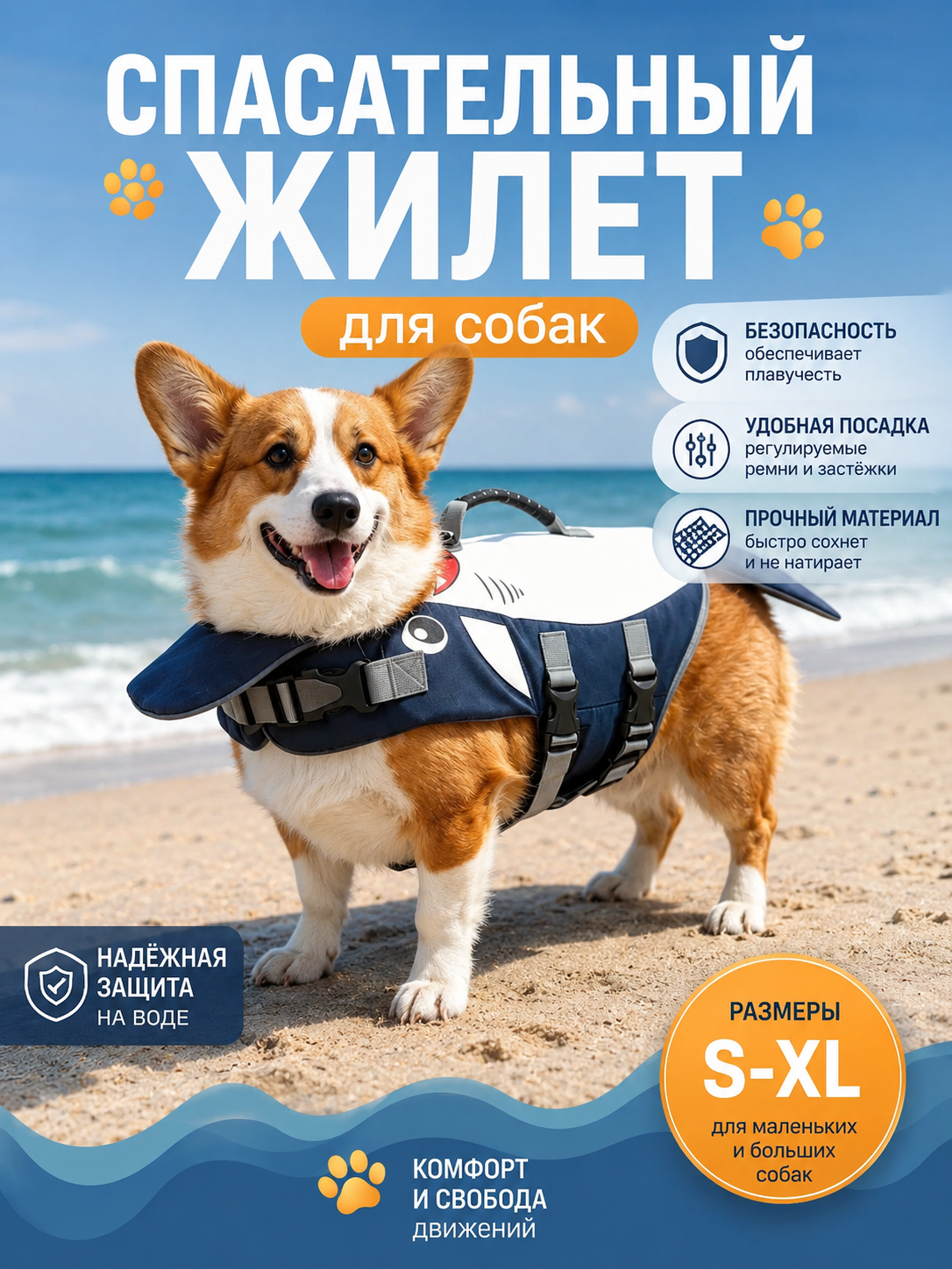 Летний спасательный жилет-попона для плавания с охлаждающим эффектом. тренировочный жилет для бассейна, моря (XL)