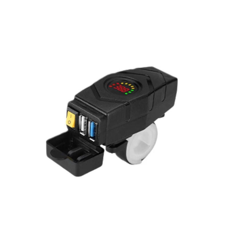 USB-зарядное устройство на руль, красный, 20-90В, QC3.0