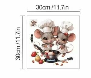 Наклейка для украшения интерьера мыши-30*30 см-1 шт