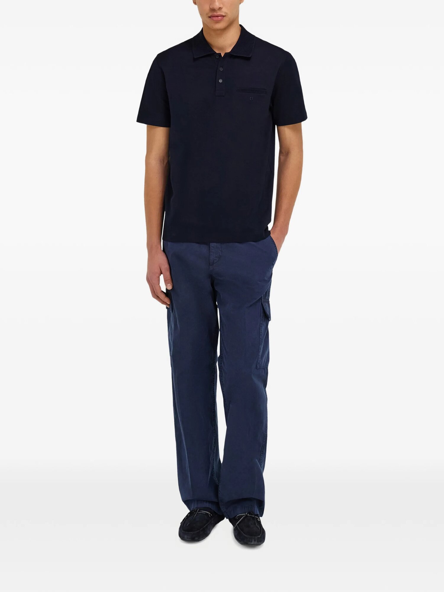 Рубашка Ferragamo Cotton polo shirt, размер 52, Синий принт — фото 1