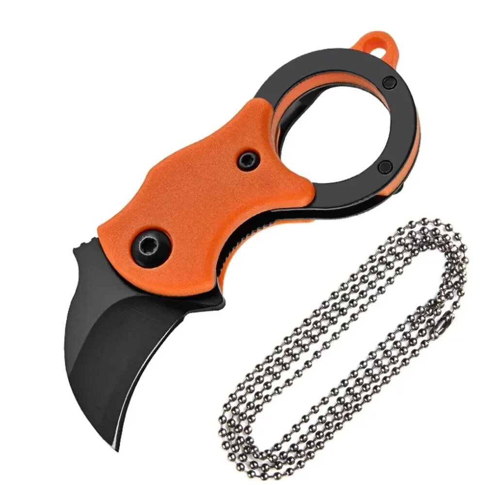 Мини-нож с фиксированным лезвием EDC Оранжевый, Orange