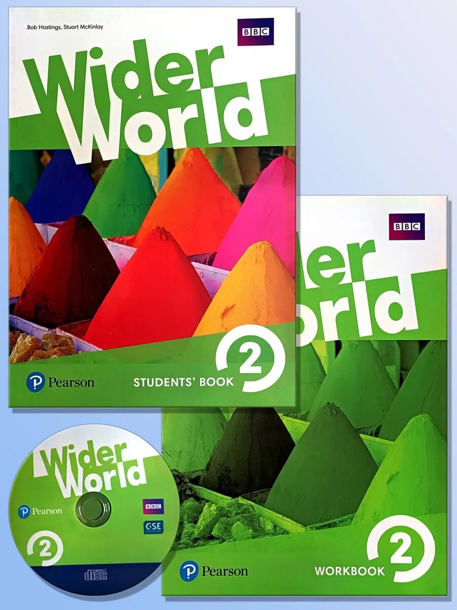 Wider World 2 комплект с CD ( учебник, рабочая тетрадь, диск )
