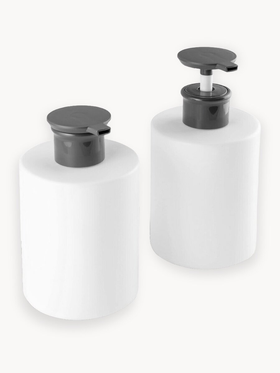 Набор флаконов с гелевым дозатором FastMarket 2 шт х 500 мл, цвет белый