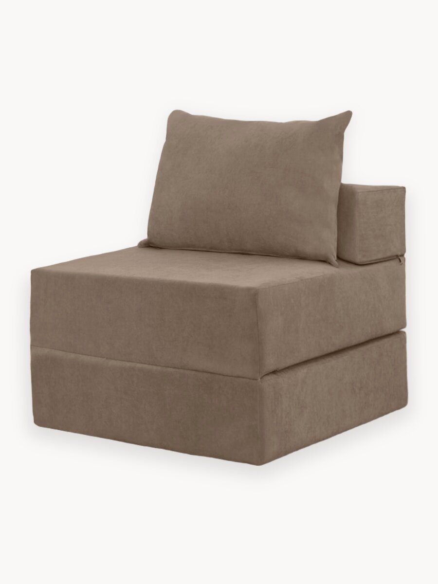 Кресло кровать раскладное Laavi Home, размер ХXXХL, мебельный велюр, серо-бежевый