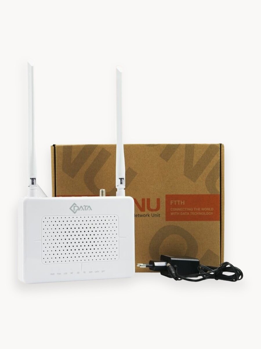 Оптический абонентский терминал C-Data xPON ONT FD702XW-AX (Порт: SC/APC (зеленый)), CATV, Wi-Fi (2,4 ГГц)