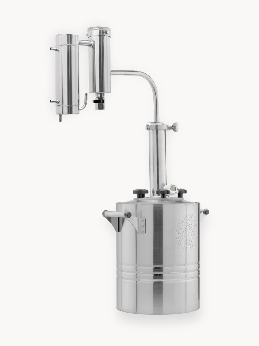 Самогонный аппарат "Германия", 15л, с сухопарником, серебристый