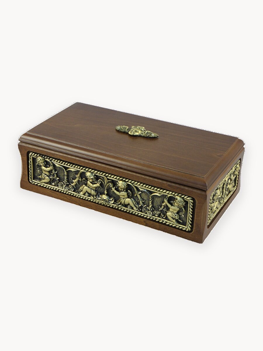 Шкатулка Helios Line "Эдем", декоративная, МДФ/полистоун, 8,5x27,5x15 см