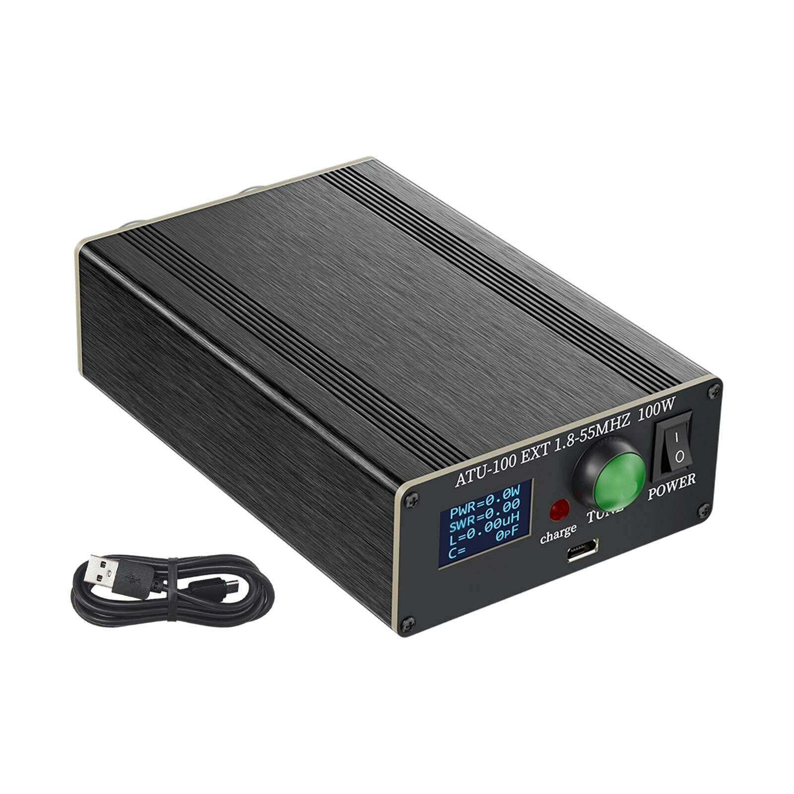 Автоматический антенный тюнер с корпусом, зарядка через USB-C, перезаряжаемый ATU-100 Pro