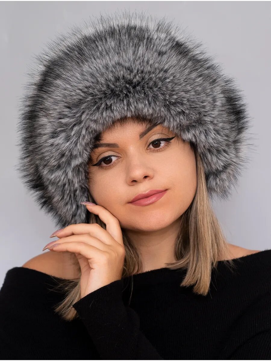Шапка Шапки из искусственного меха 2025 г . для женщин