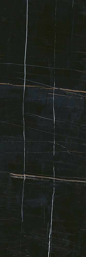 KERAMA MARAZZI Плитка Греппи черный обрезной глянц, 40x120 10 мм, арт. 14026R (цена за 1.44 м2)