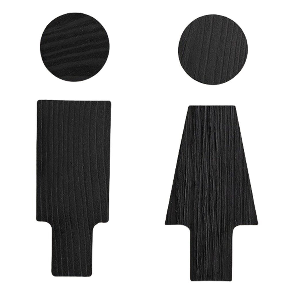 Набор деревянных табличек для дверей ванной комнаты, знаки для мужского и женского туалета, декоративные таблички для стен для дома и общественных помещений