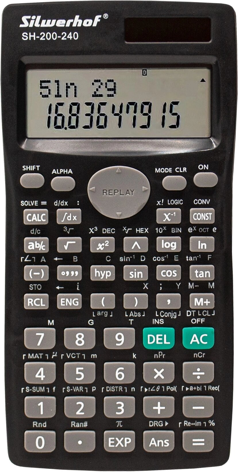 Калькулятор Silwerhof SH-200-240, 10-разрядный, черный