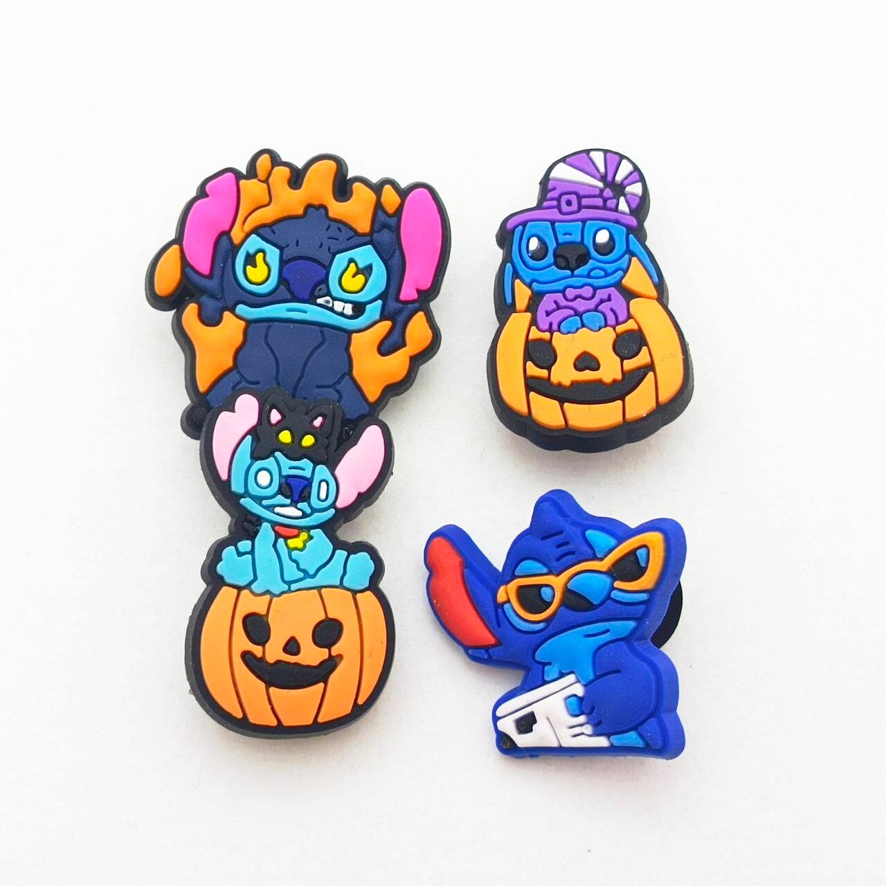 Набор джиббитсов для Crocs "Стич 5" / Новая линейка коллекции / Для фанатов стича / 4 шт.