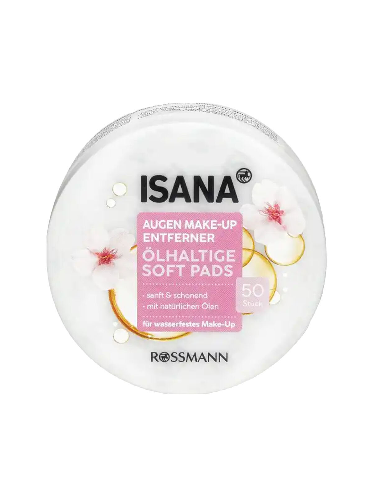 Пэды для снятия водостойкого макияжа с глаз ISANA - olhaltig, 50шт