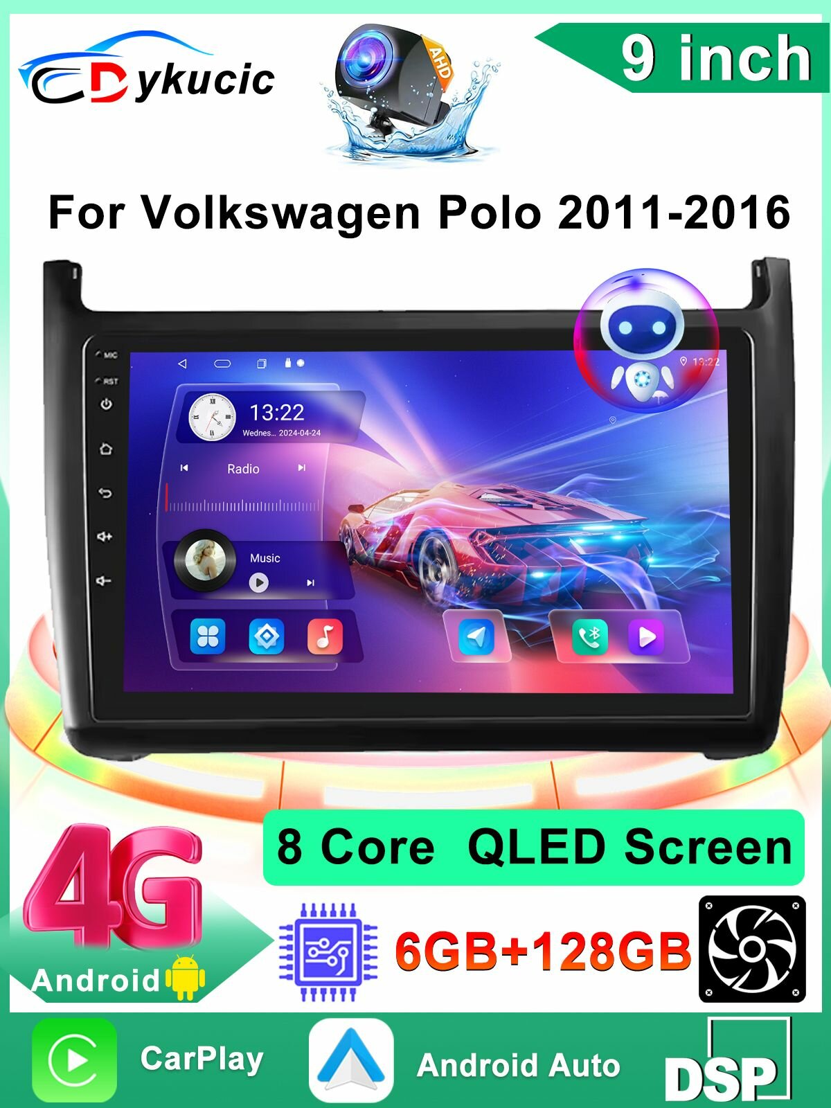 Магнитола для Volkswagen Polo 2011-2016