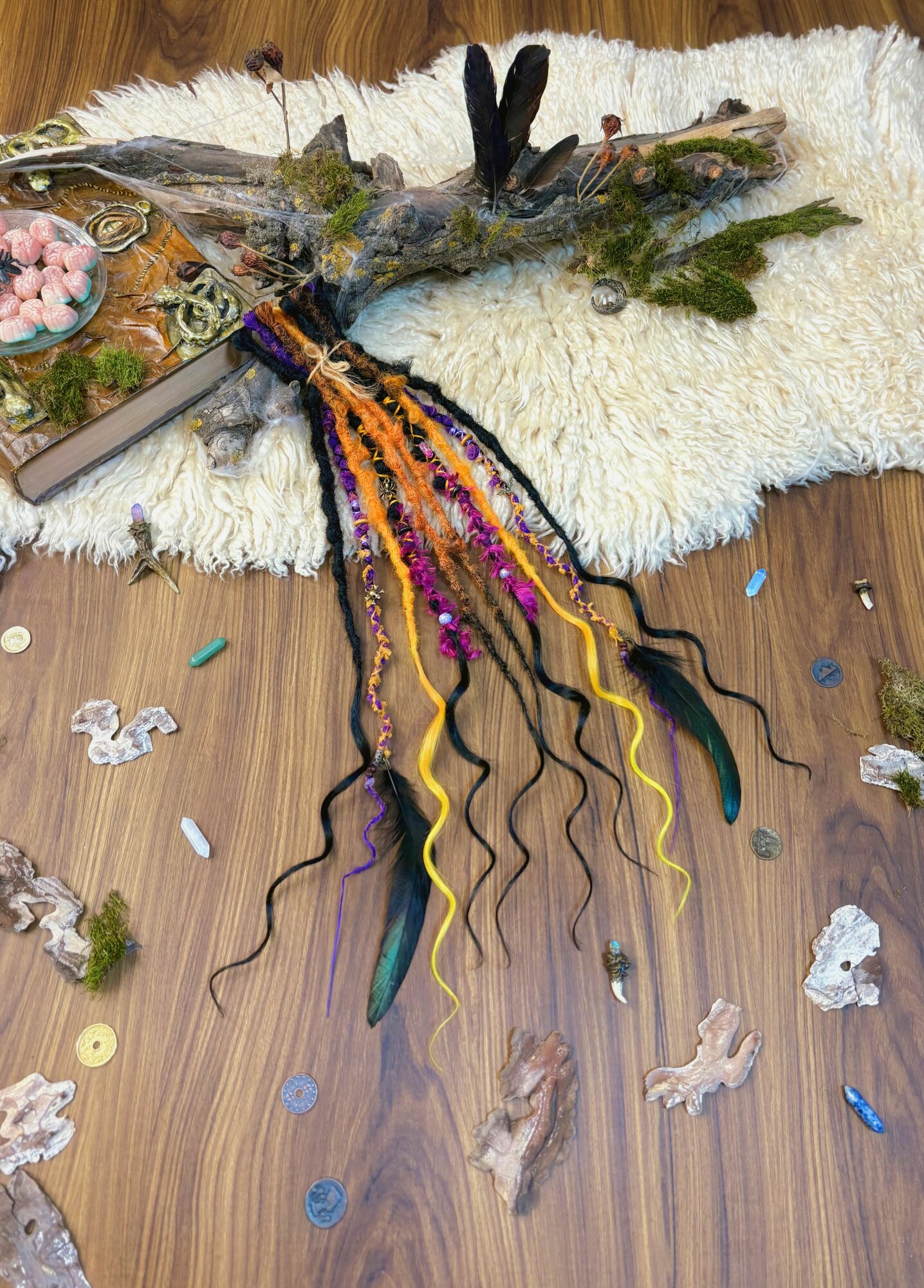 Де дреды из канекалона "Wunshpunsh", ручная работа