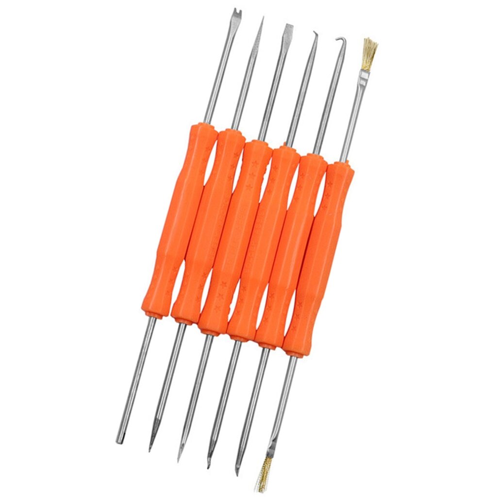 6шт Инструмент для ремонта электронного термоусадочного устройства Инструменты для ремонта двухсторонней пайки Инструмент для демонтажа инструмента для помощи в сварке