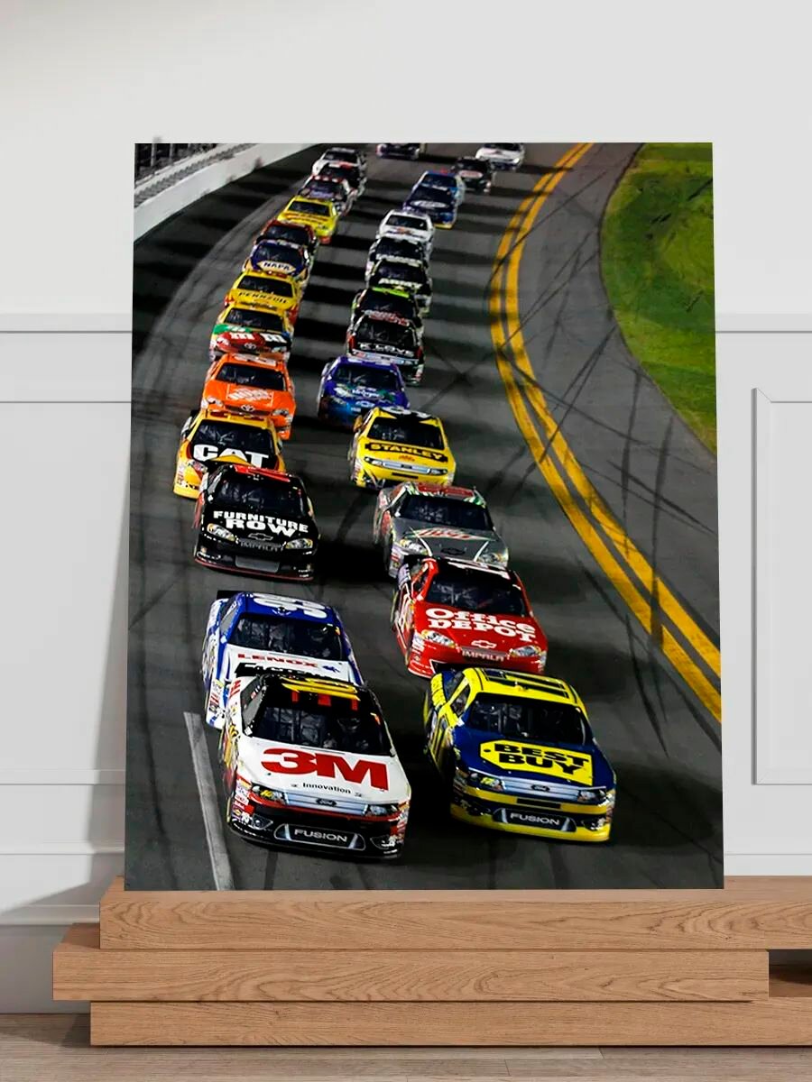 Картина "NASCAR", на стену для интерьера 30х40см 1шт.