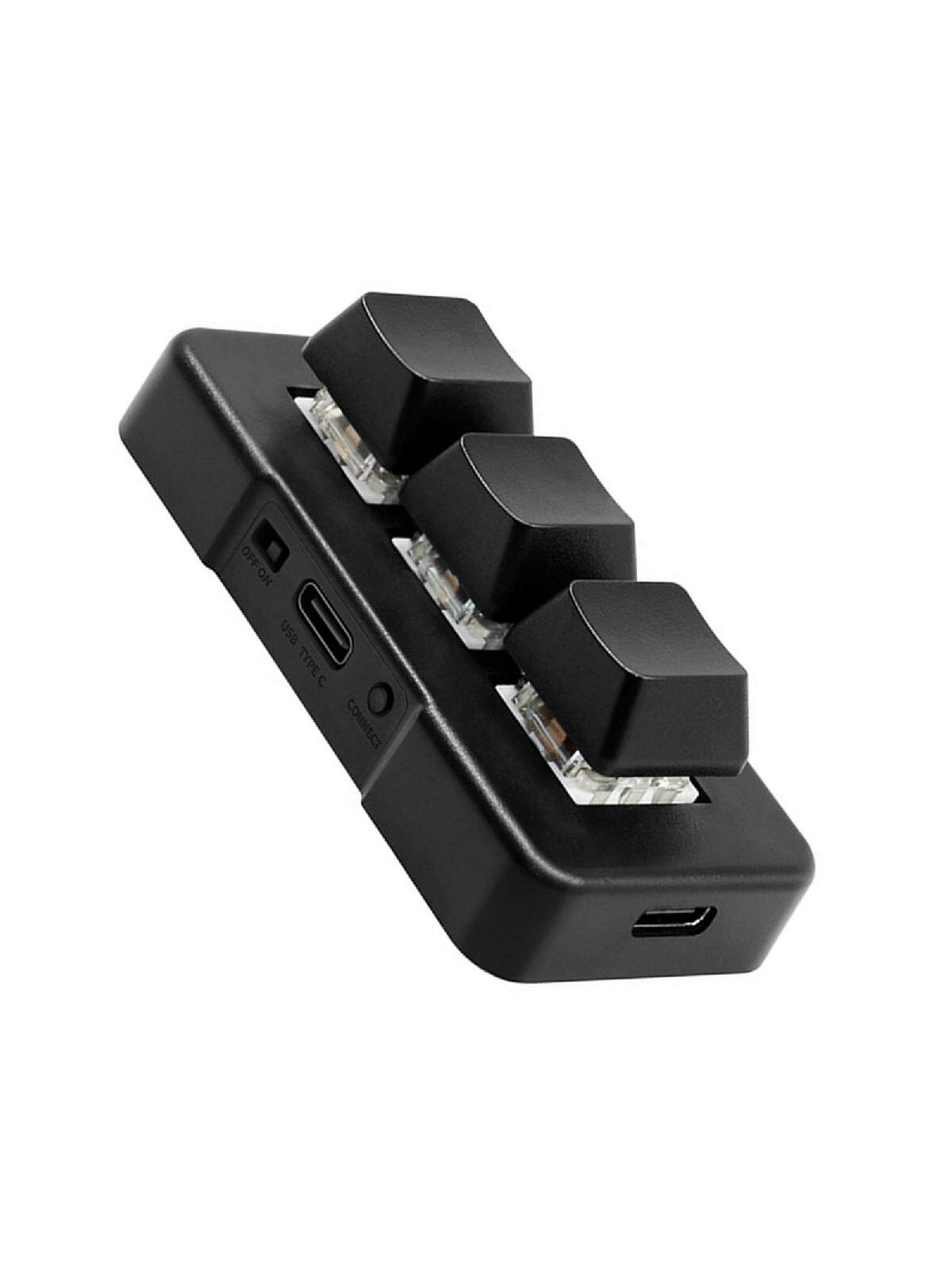 3-Button Miniature Keyboard 2.4G Wireless Bluetooth-compatible 3-in-1 Mechanical Game Keyboard Hot Key Customised for Game