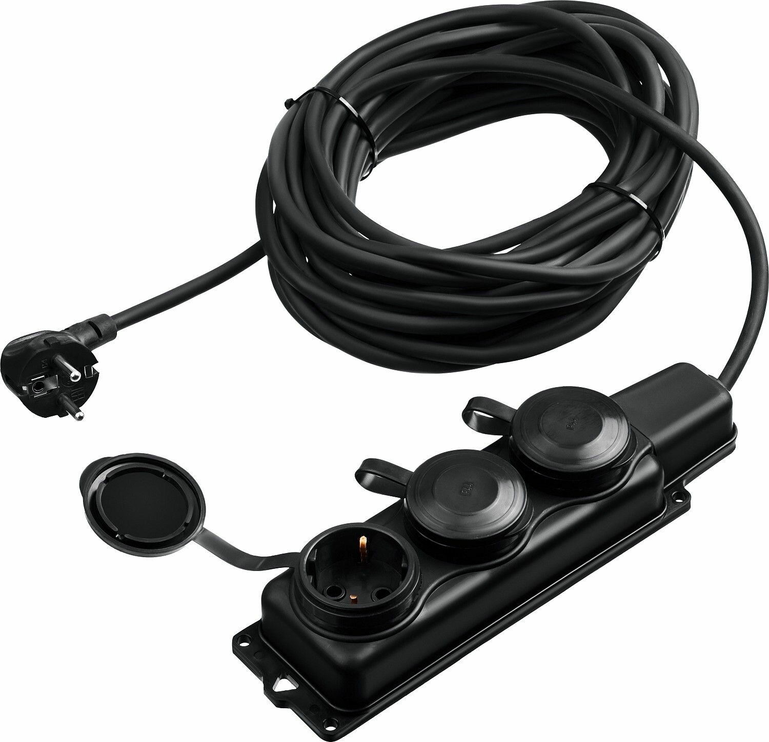 Удлинитель силовой ЗУБР КГ-325-Ш3, КГ, 3х2.5 мм2, IP44, 5 м, 3 гнезда, 4000 Вт, Профессионал