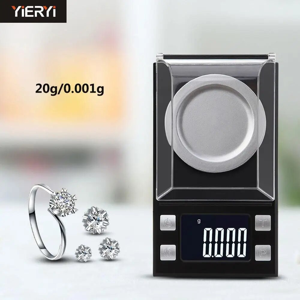 Карманные электронные весы Yieryi 0.001г, 20g