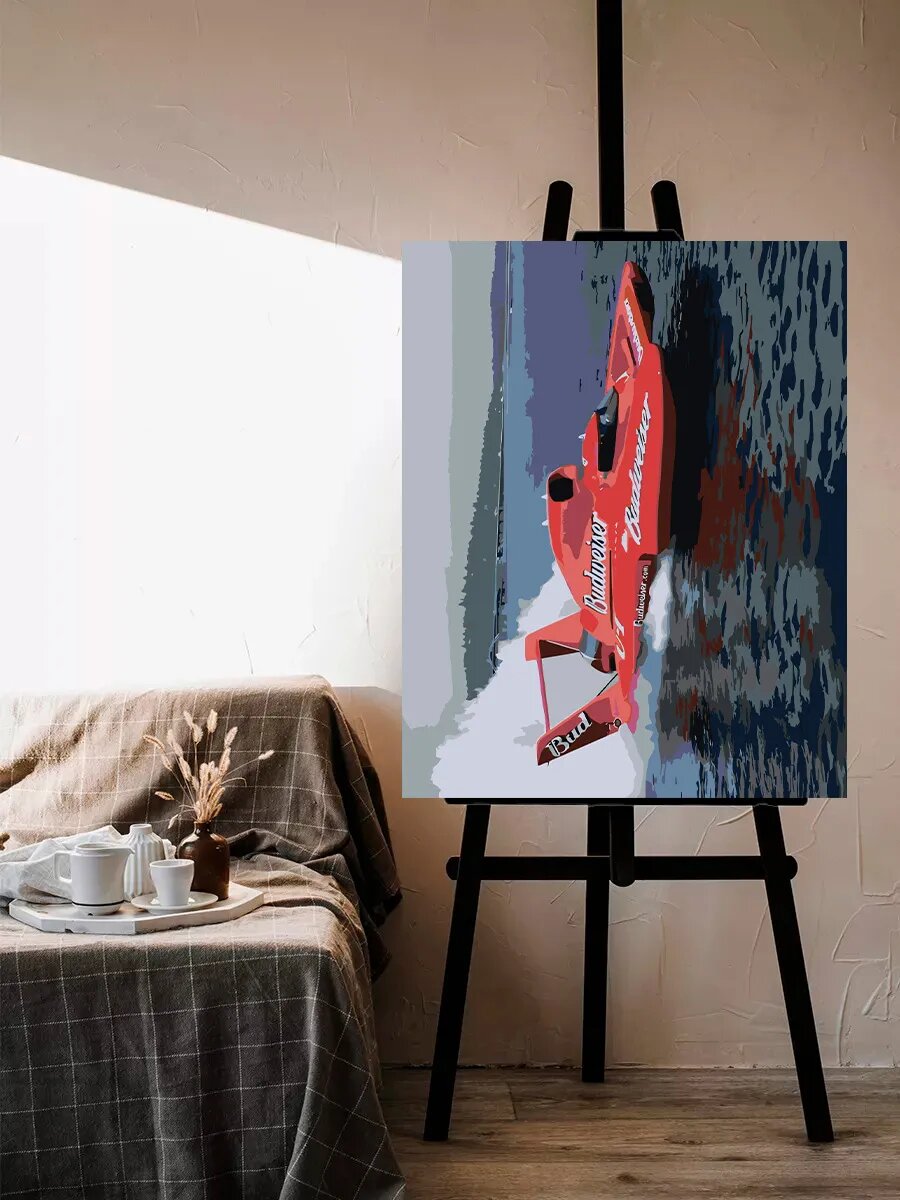 Картина по номерам Моторная Гоночная Лодка Водный Спорт