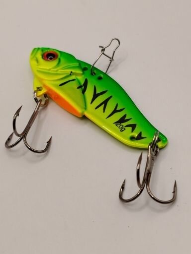 Блесна Snow Wolf Цикада 20 гр 6 см для ловли щуки, окуня, жереха. Акустическая приманка-погремушка