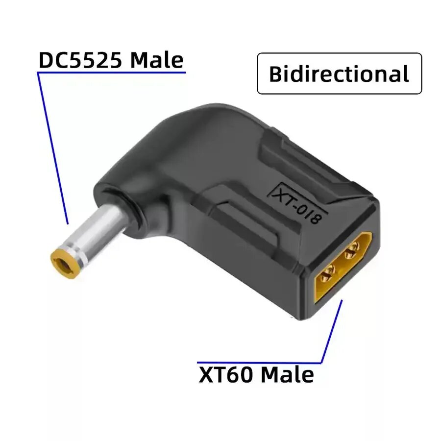 XT60 Male Female To EC5 Female DC Plug Type-c Male Female No Wire Connector Plug Adapter 55*25 5521 7450 7954 To XT60 Connector