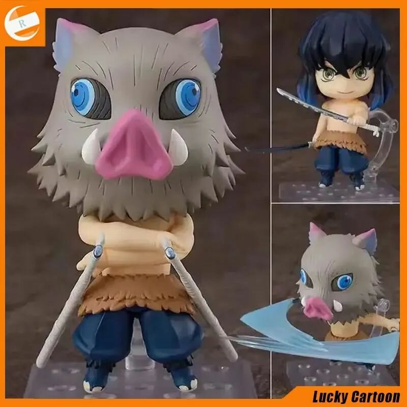 Фигурка Клинок рассекающий демонов Иноске Хашибира / Demon Slayer Inosuke Hashibira Нендороид (10см) 1361