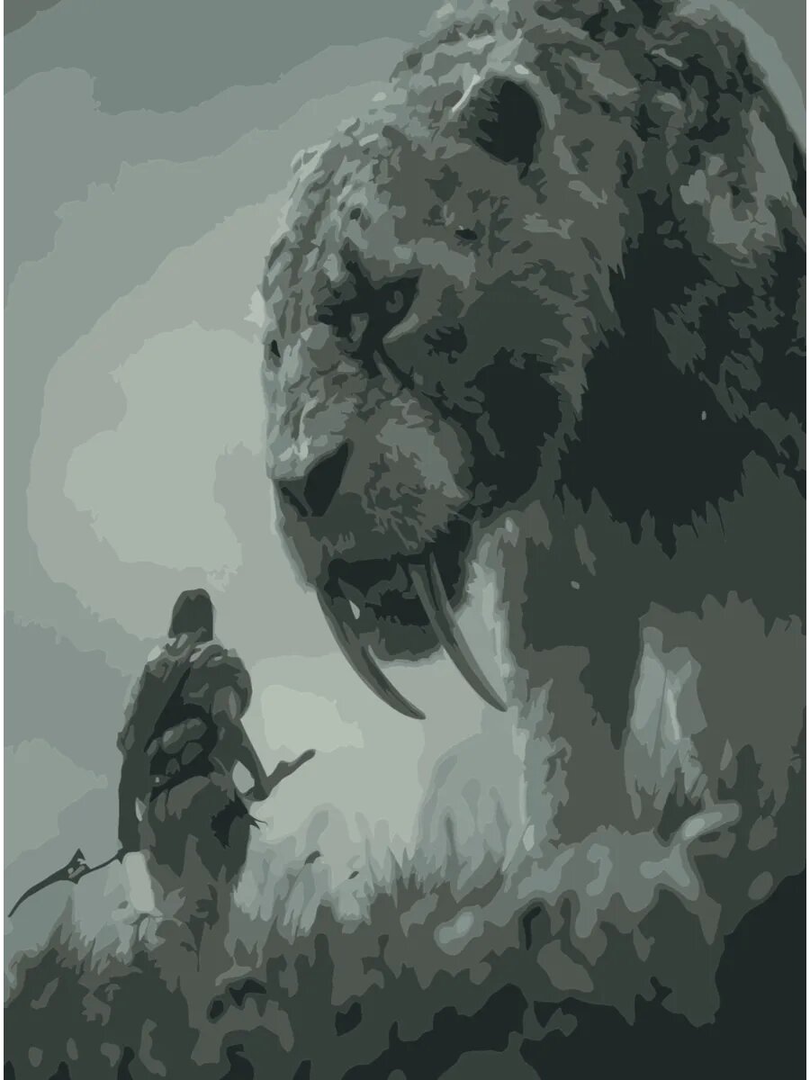 Картина по номерам 30x40 см тигр