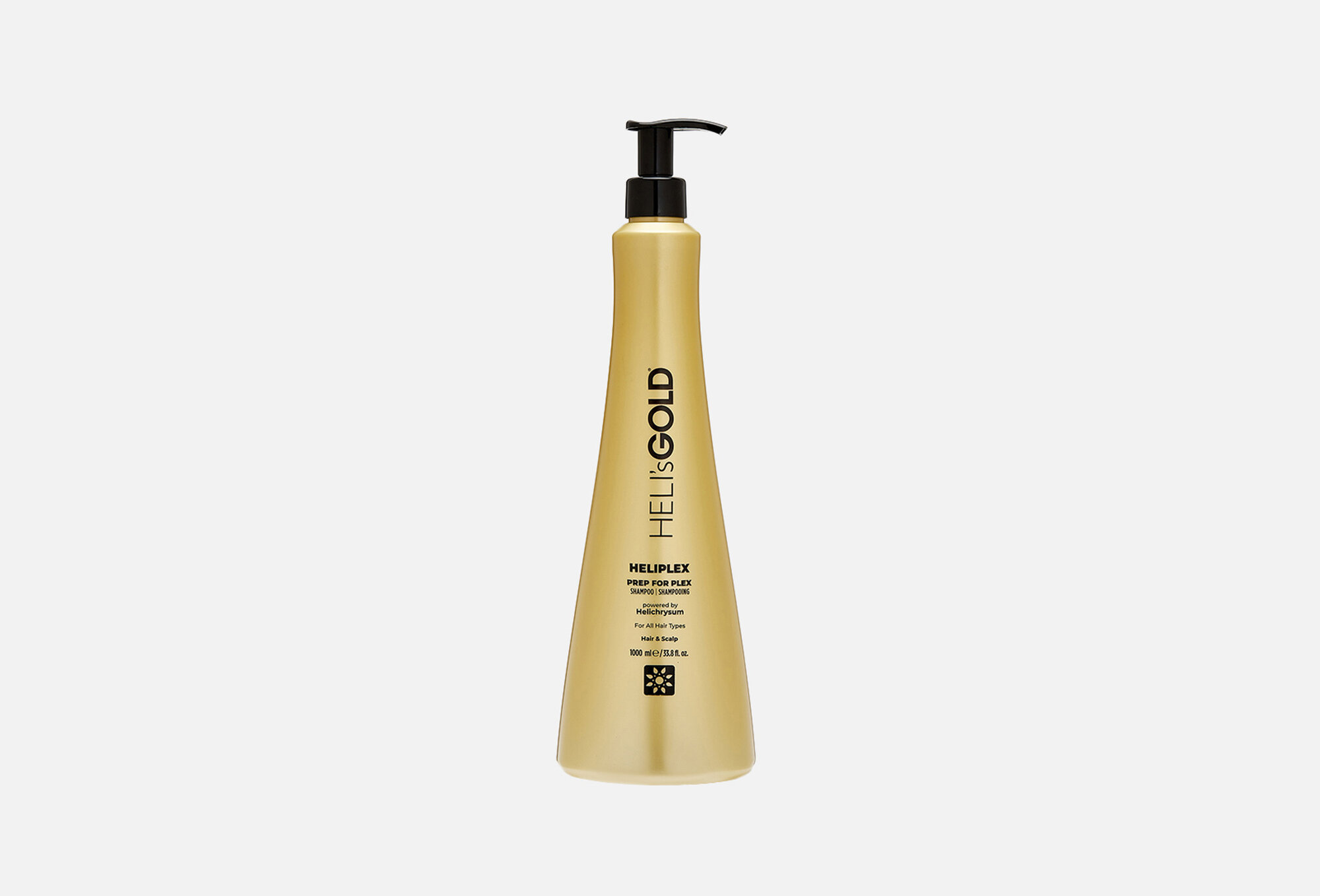 Шампунь для мгновенного восстановления волос HELIS GOLD Heliplex 1000 мл