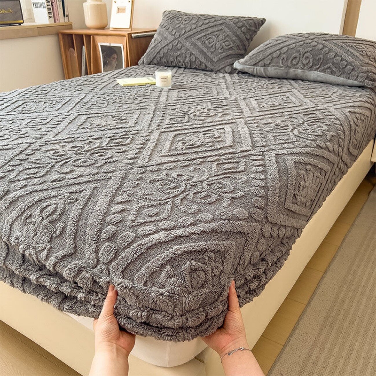 Покрывало Для кроватей 150х200, Мех искусственный с размерами: 200 см х 150 см