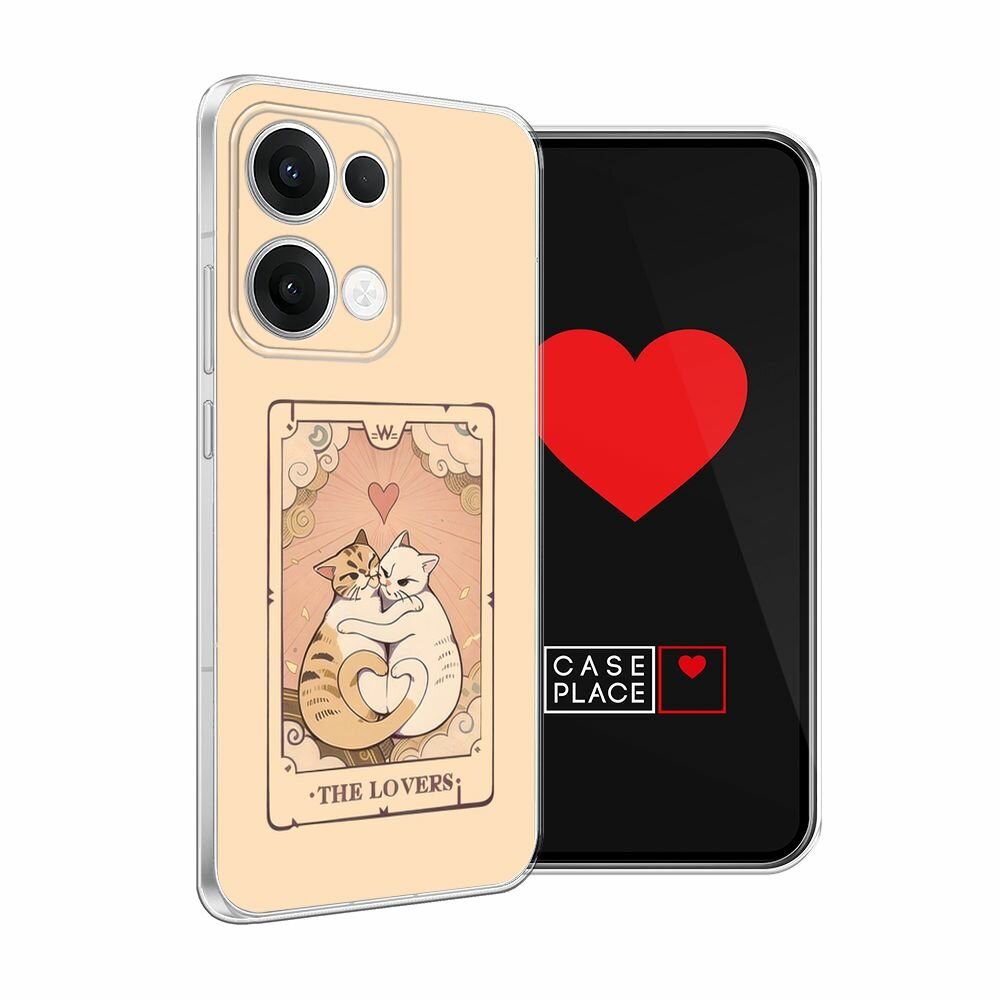Чехол на Oppo Reno 13 / Оппо Рено 13 с принтом "The lovers cats 1 - 14 февраля" — фото 1