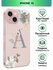 Чехол на Apple iPhone 15 / Айфон 15 с принтом Буква А в цветах