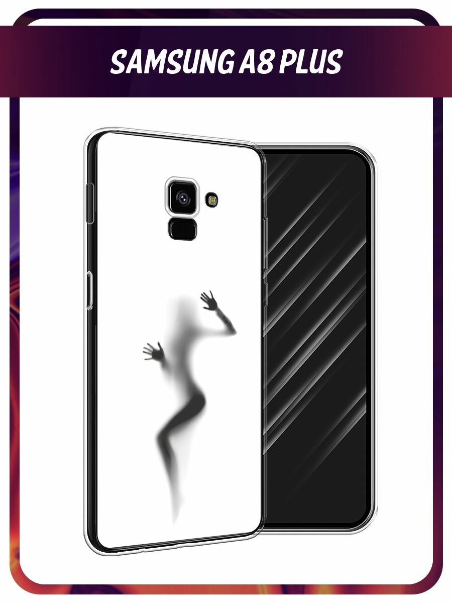 Чехол на Samsung Galaxy A8 + / Самсунг Галакси А8 Плюс 2018 с принтом "Девушка в душе"