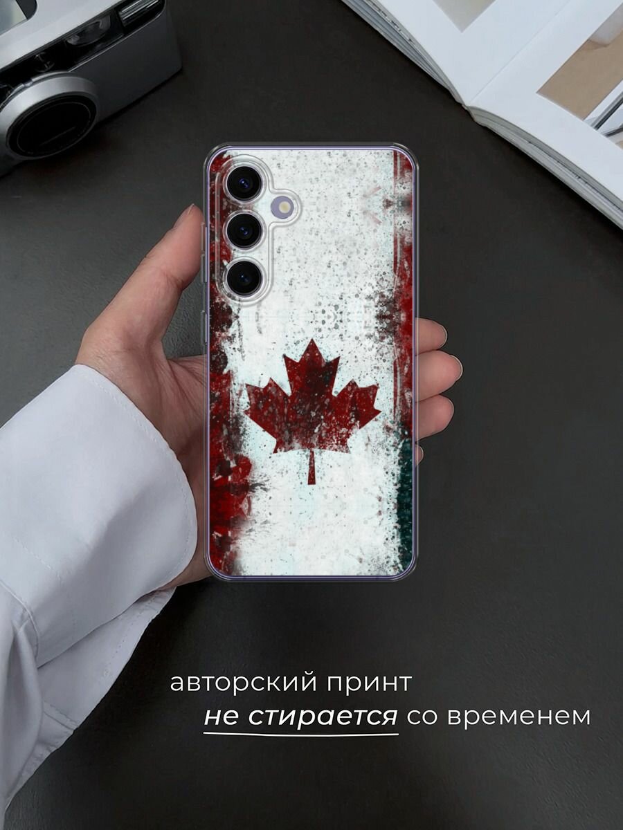 Чехол на Samsung Galaxy S24 Plus / Самсунг S24 Plus с принтом "Канада" — фото 1