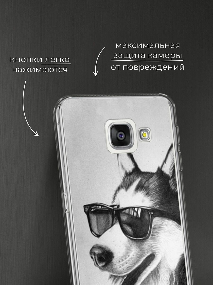 Чехол на Samsung Galaxy A3 2016 / Самсунг Галакси А3 2016 с принтом "Крутой Хаске" — фото 1