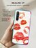 Силиконовый чехол на Realme XT / Реалми XT с принтом Следы помады