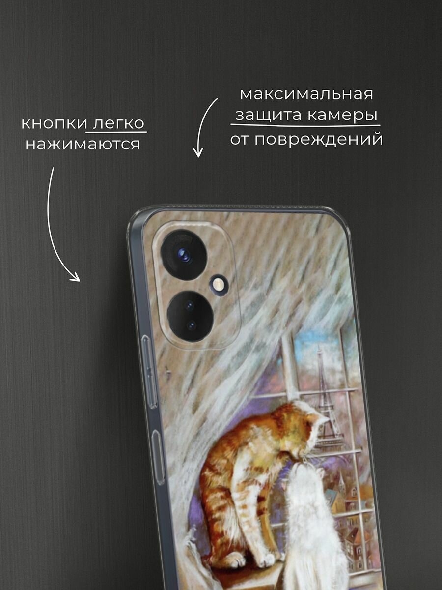 Чехол на Tecno Spark 9 Pro / Техно Спарк 9 Про с принтом "Влюбленные котики 1" — фото 1