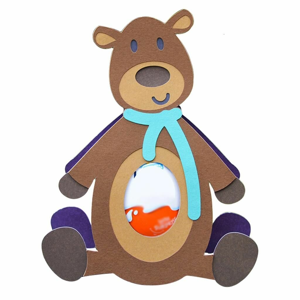 Металлические трафареты "Рождественский медведь"