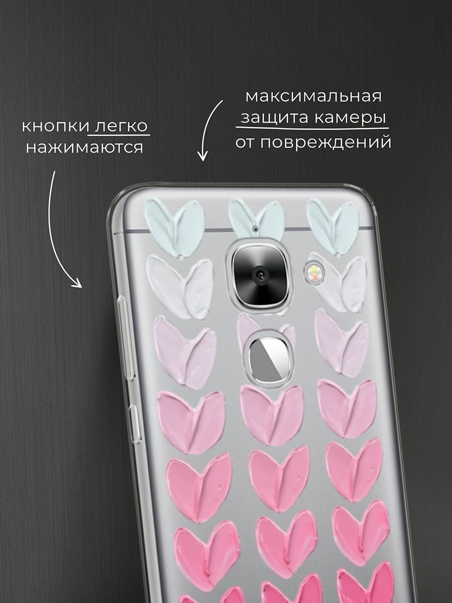 Чехол на LeEco Le 2/2 pro / Лееко Ле 2/2 про с принтом "Градиент из сердечек" — фото 1