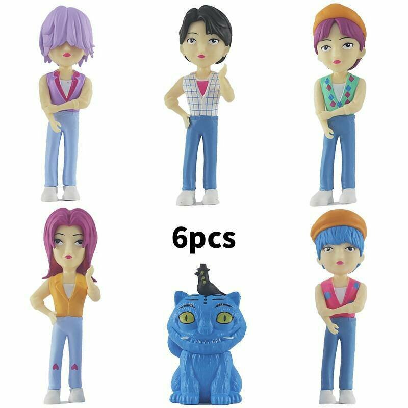 Сажа boys мини фигурки pvc с яркими цветами для демонстрации и подарка для фанатов