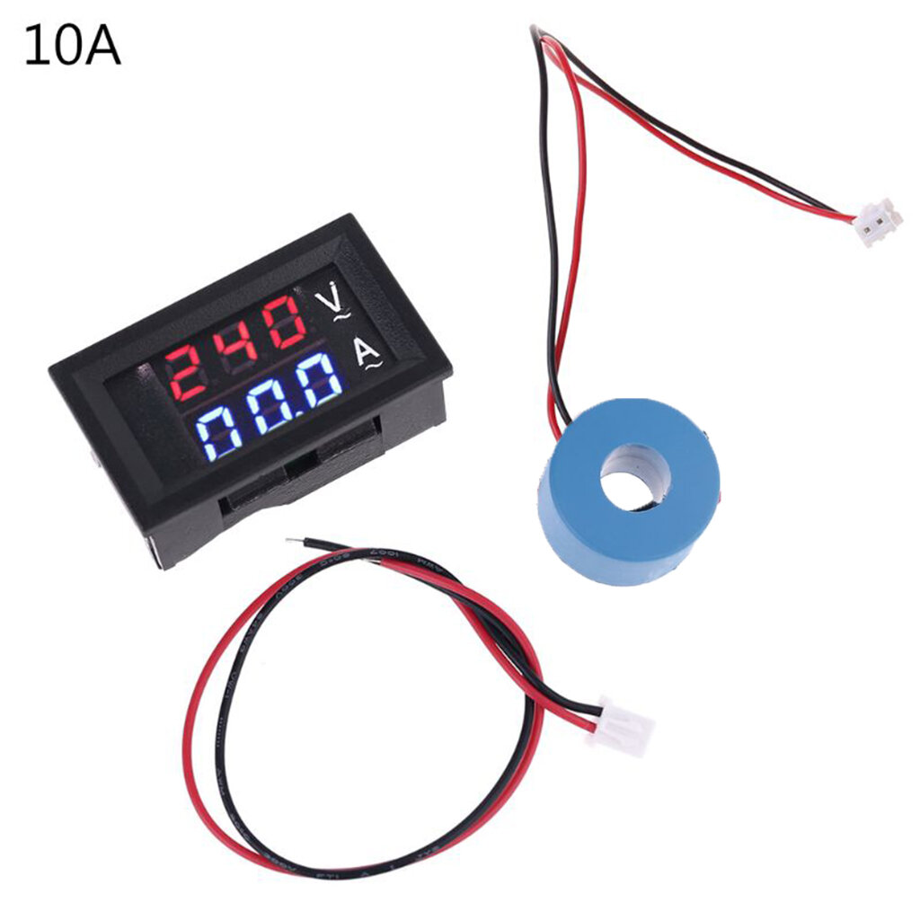 AC 60-500V 10A 50A 100A Вольтметр Ammeter 0,28 "Практический показатель цифрового тока Volt Meter с инструментом трансформатора тока